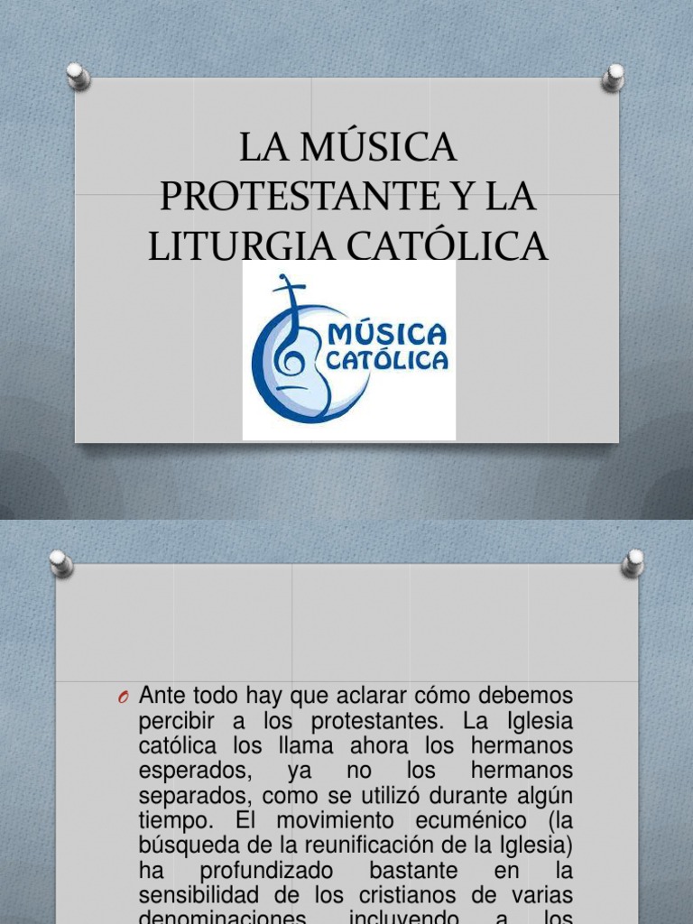 Música Protestante y Liturgia Católica | PDF | eucaristía | protestantismo