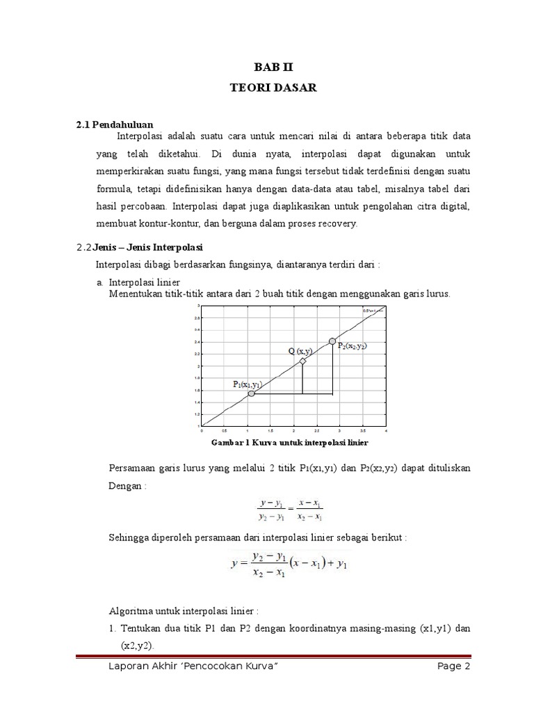 Interpolasi | PDF | Metode & Bahan Ajar