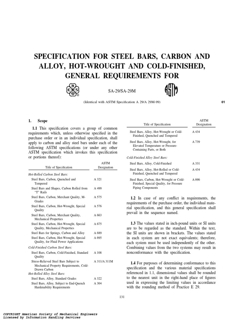 010 Sa29 Sa29m | PDF | Alloy | Steel