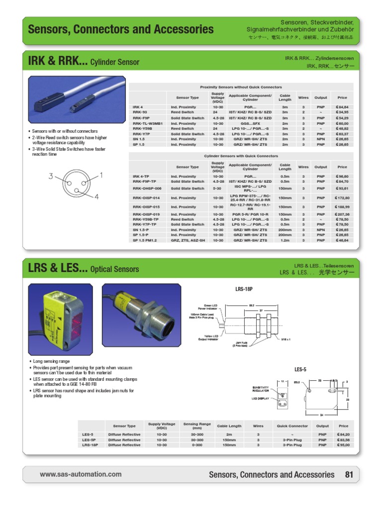 Sensors and Connectors Overview | PDF | Electrical Connector ...
