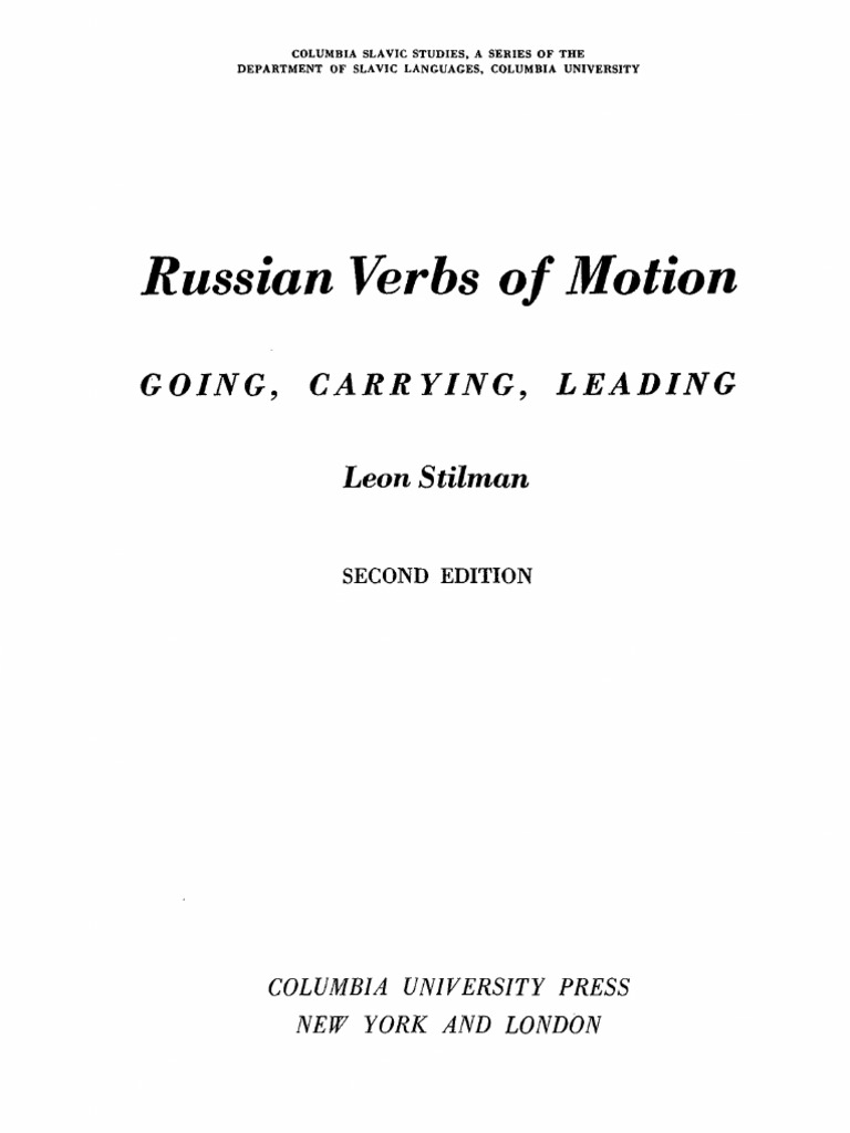 Russian Verbs of Motion | PDF