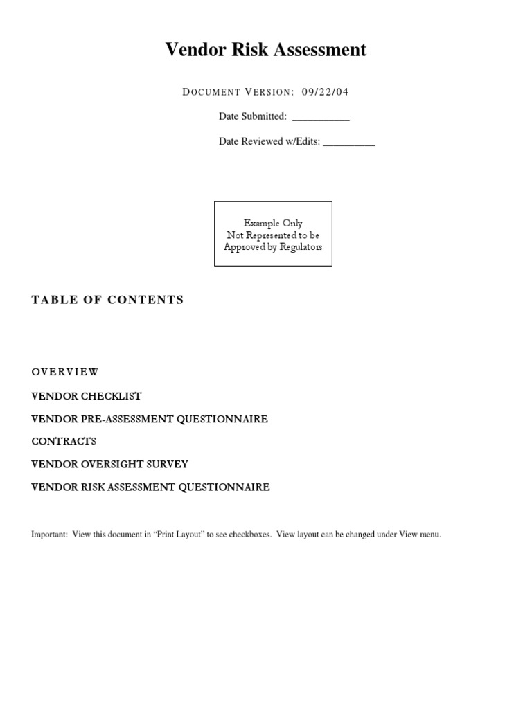 Vendor Application Security Risk Assessment | PDF | Information ...