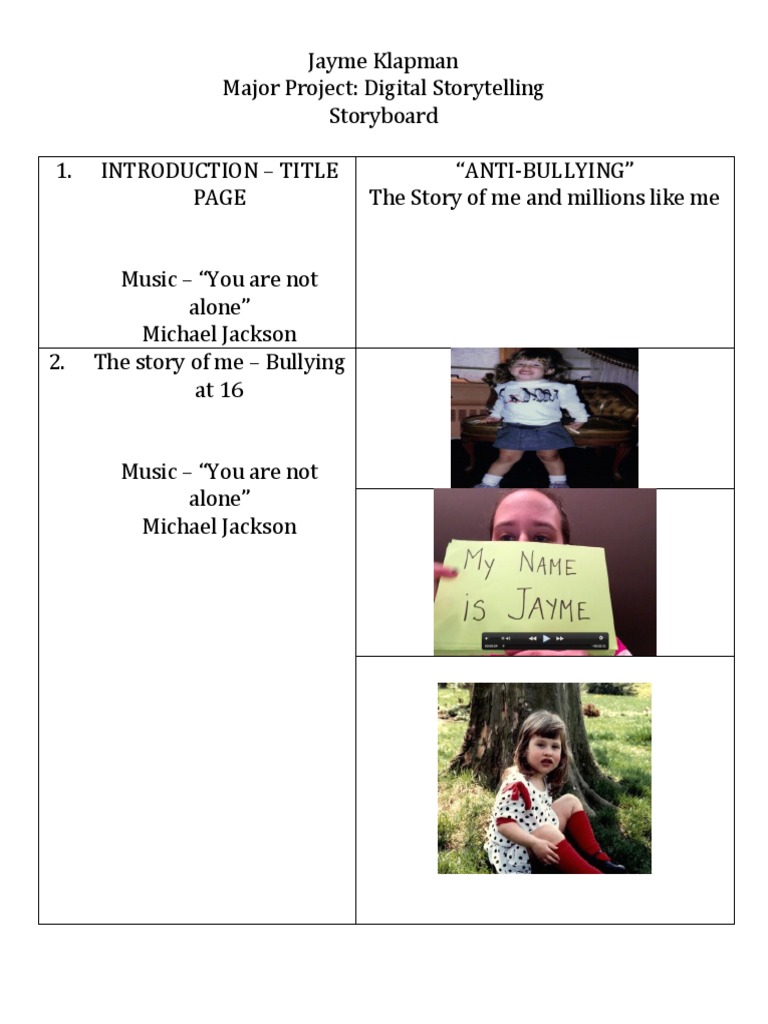 Anti-Bullying Digital Storyboard | PDF