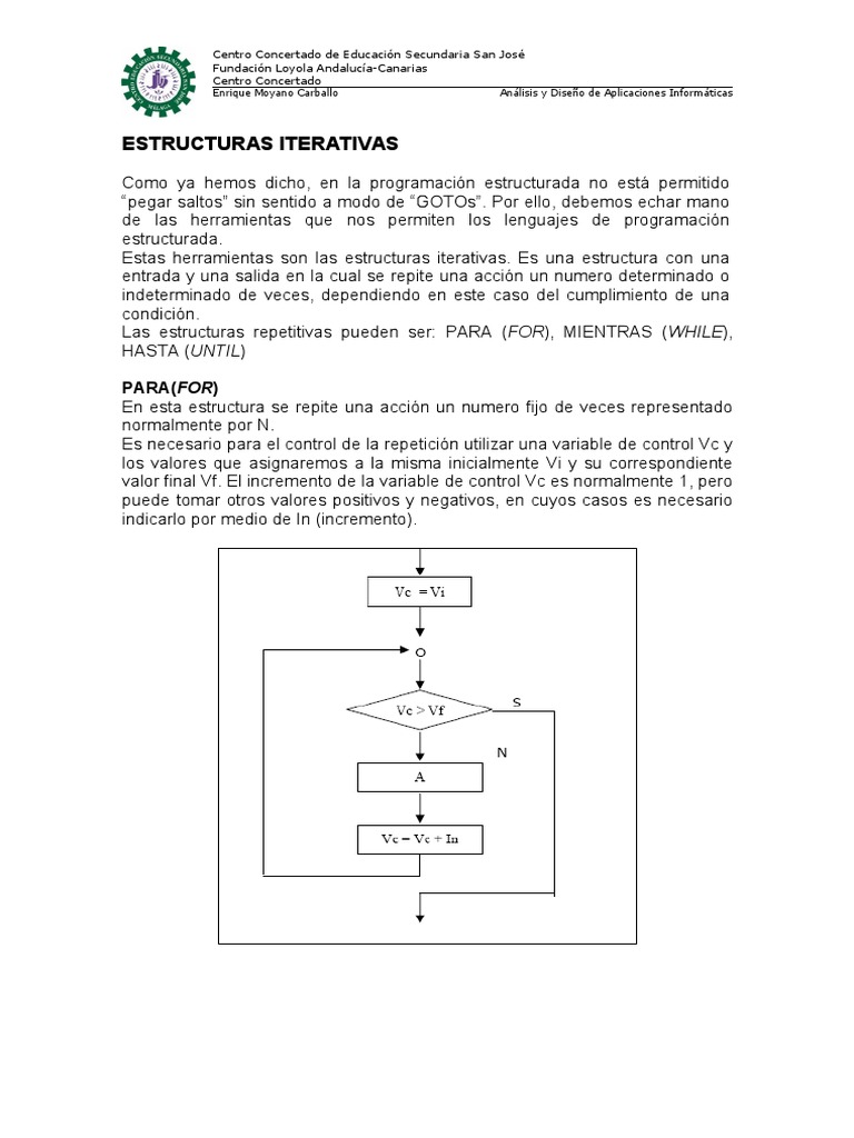Estructuras Iterativas y Variables de Control | PDF | Informática | Tecnología