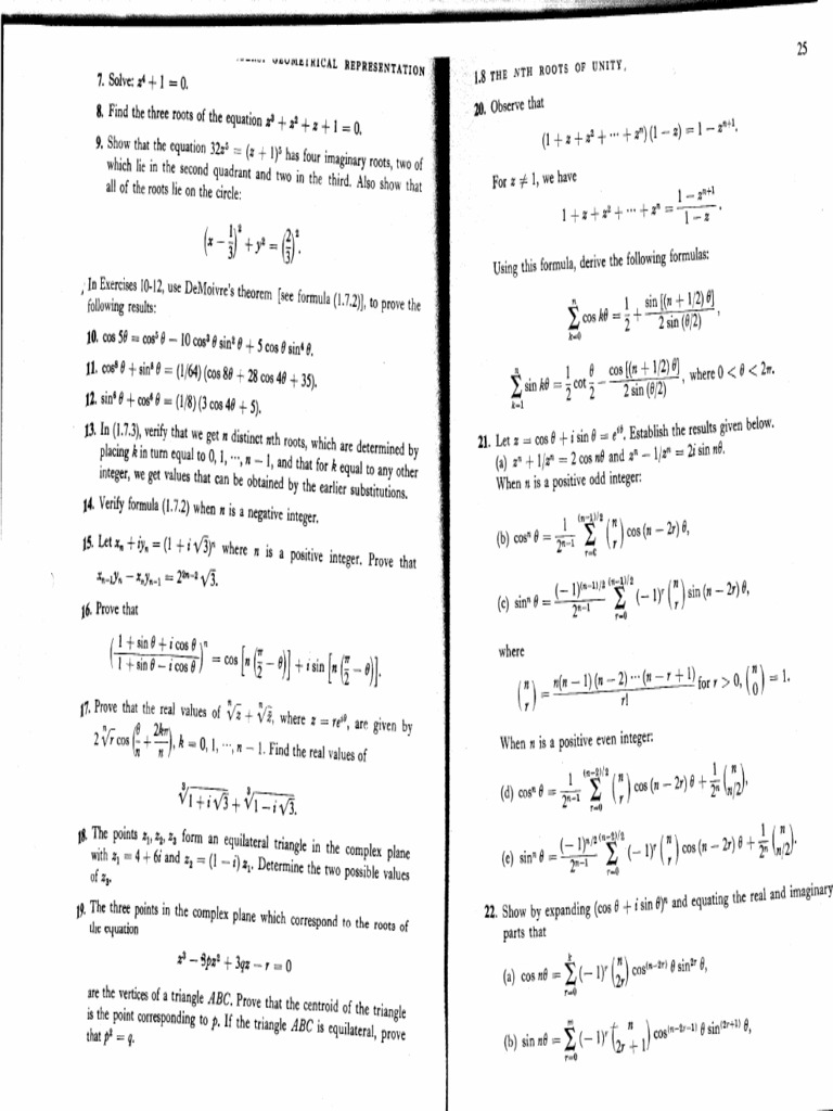 Complex Roots and DeMoivre's Theorem | PDF | Teaching Methods ...