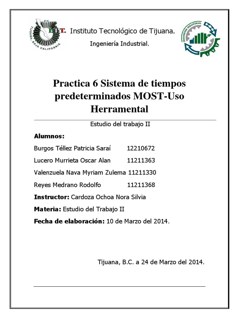 Estudio De Tiempos Predeterminados Most Pdf Herramientas Factores