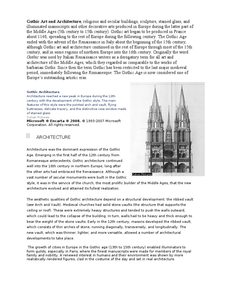 Gothic Art and Architecture | PDF | Gothic Architecture | Vault ...