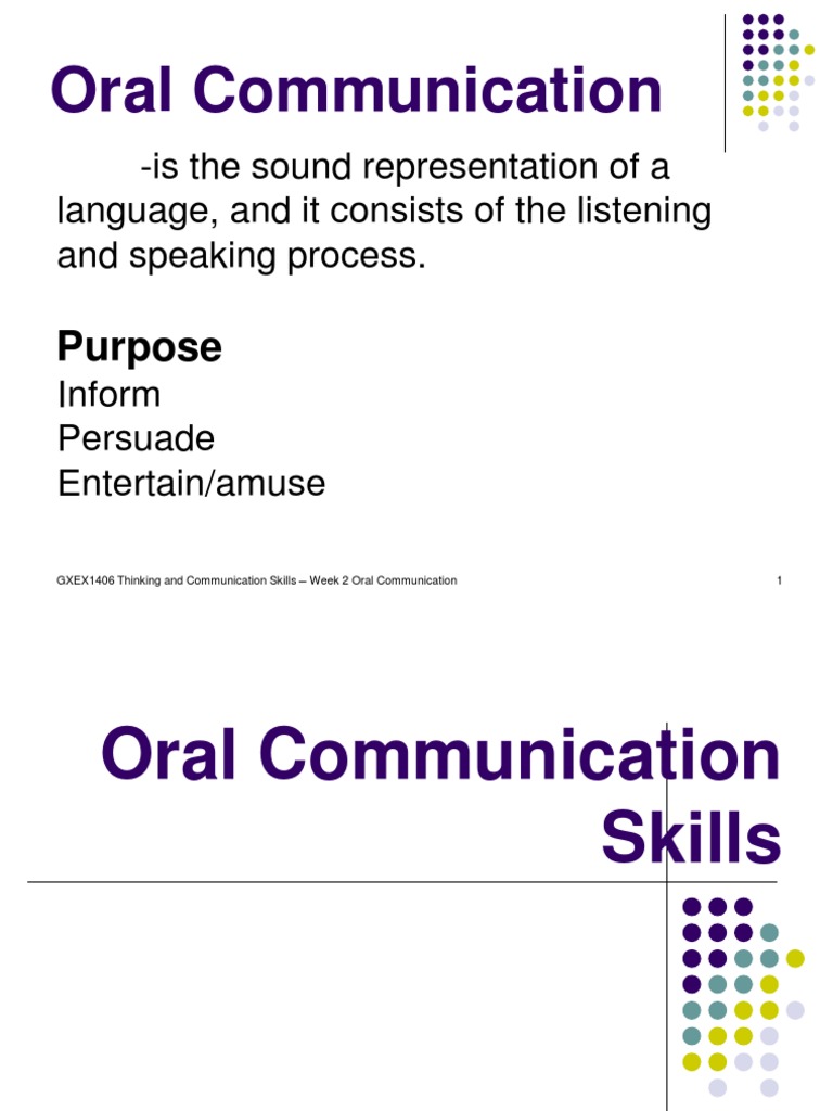 Oral Communication Skills Overview | PDF | Public Speaking | Speech