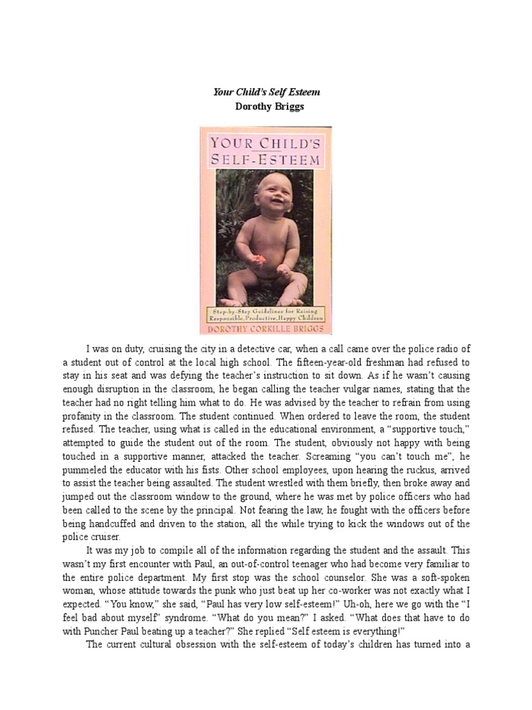 Briggs PDF | PDF | Self Esteem | Parenting