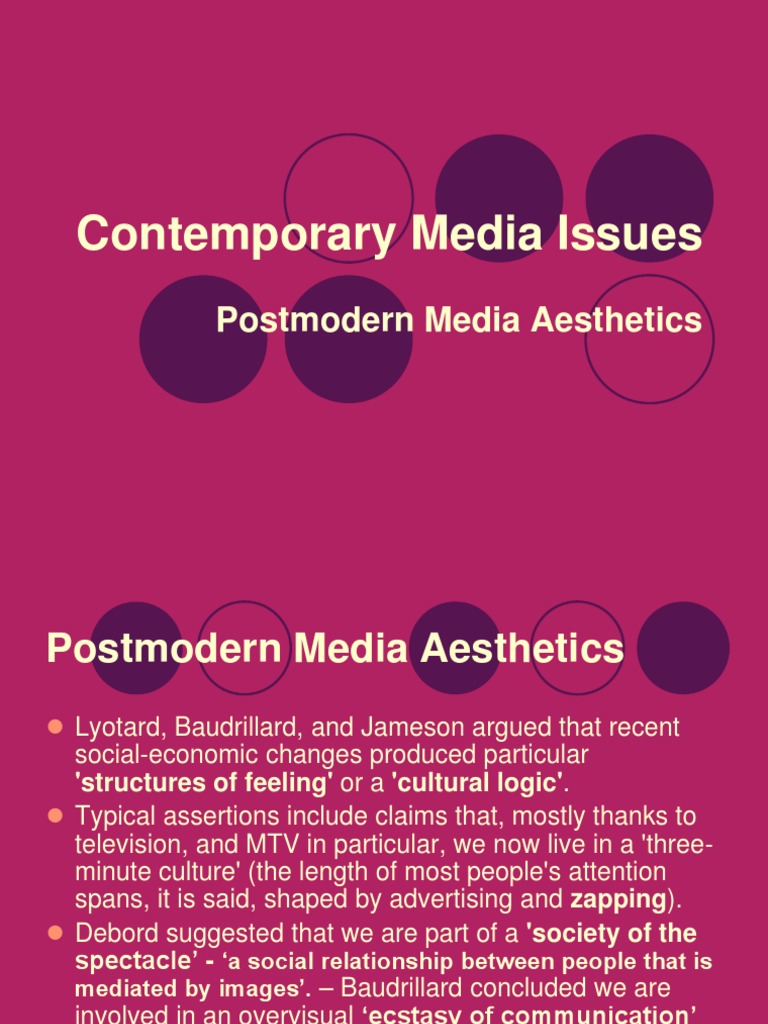 Postmodern Media Aesthetics Explained | PDF | Postmodernism | Narrative