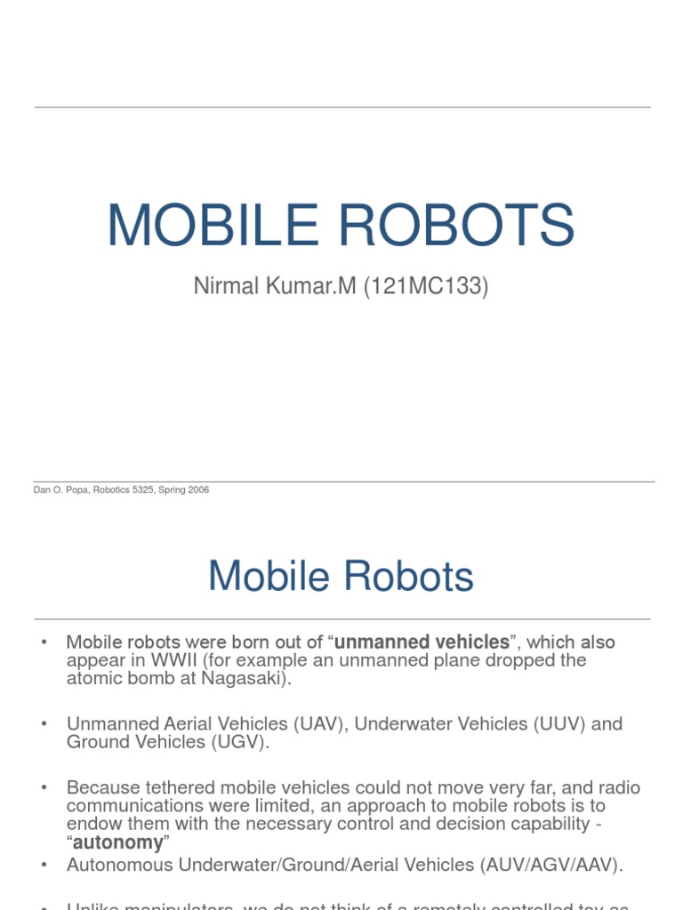 Mobile Robot | PDF | Robot | Robotics