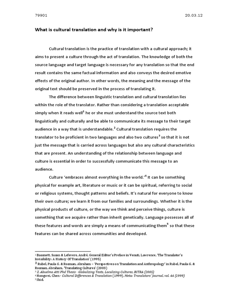 What Is Cultural Translation and Why Is It Important | PDF ...