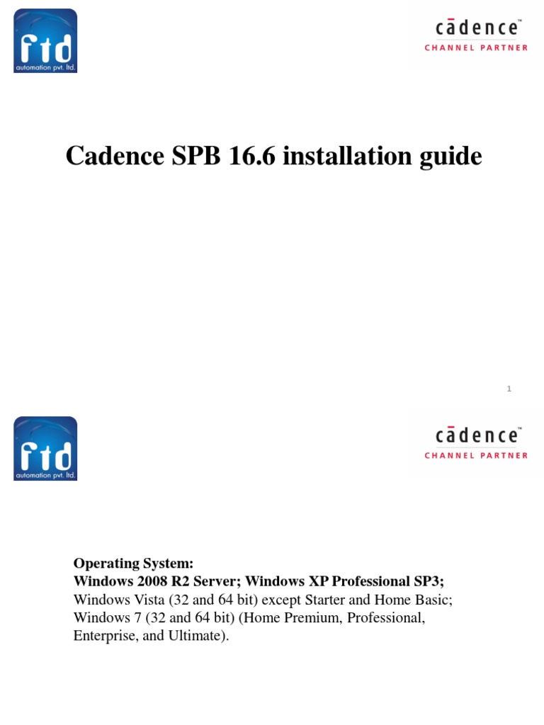 A Step-by-Step Guide to Installing Cadence SPB 16.6 Software and Configuring the License Manager ...