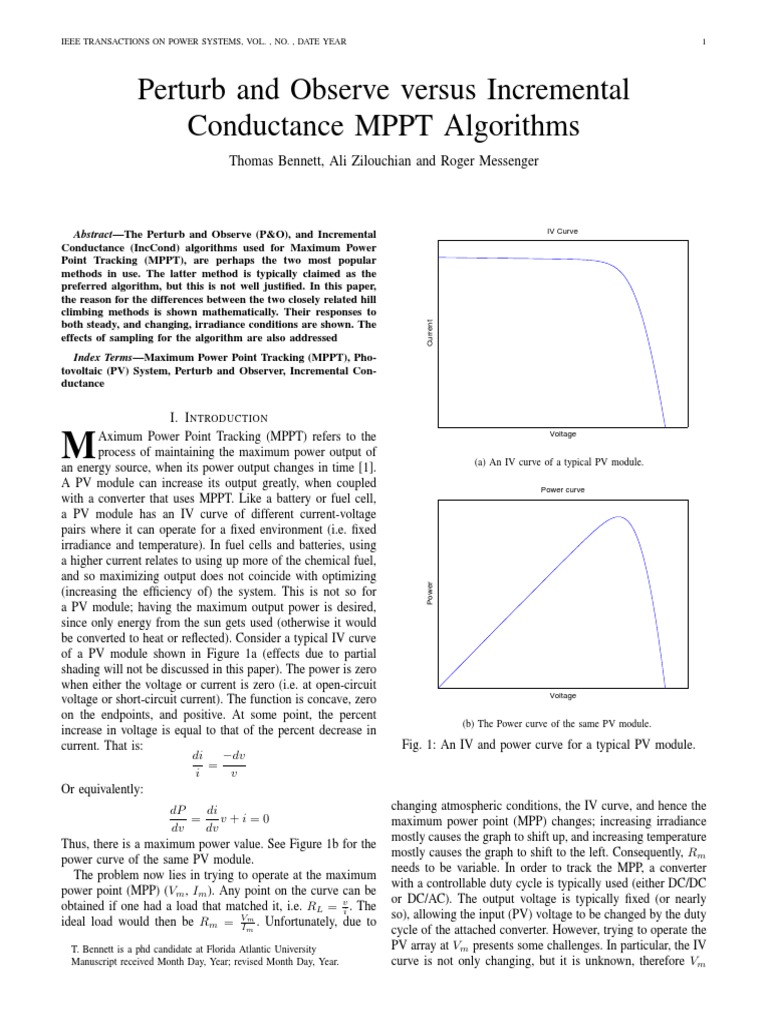 MPPT Algorithms | PDF | Electromagnetism | Electricity