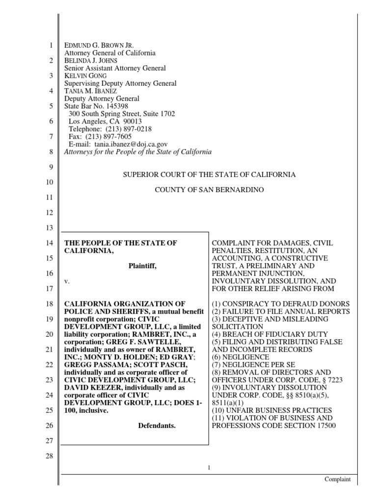 Scott Pasch Civic Development Group COPS Lawsuit From 2009 | PDF ...