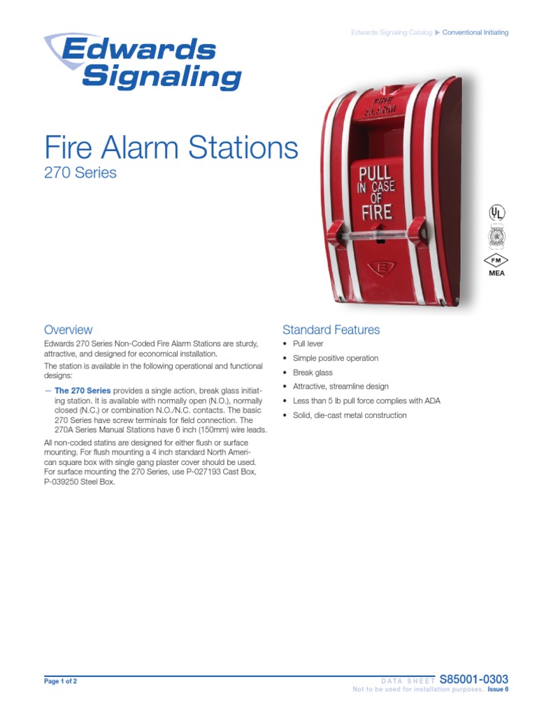 Fire Alarm Stations: 270 Series | PDF