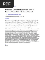 Geriatric Giants | PDF | Geriatrics | Medicine