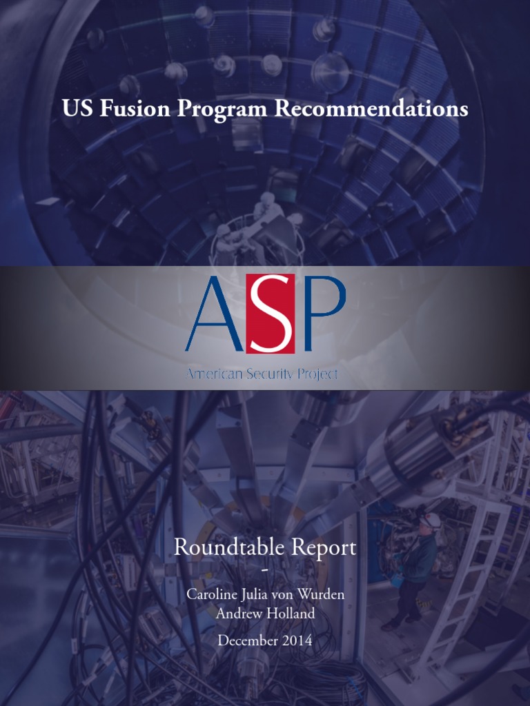 US Fusion Program Recommendations | PDF