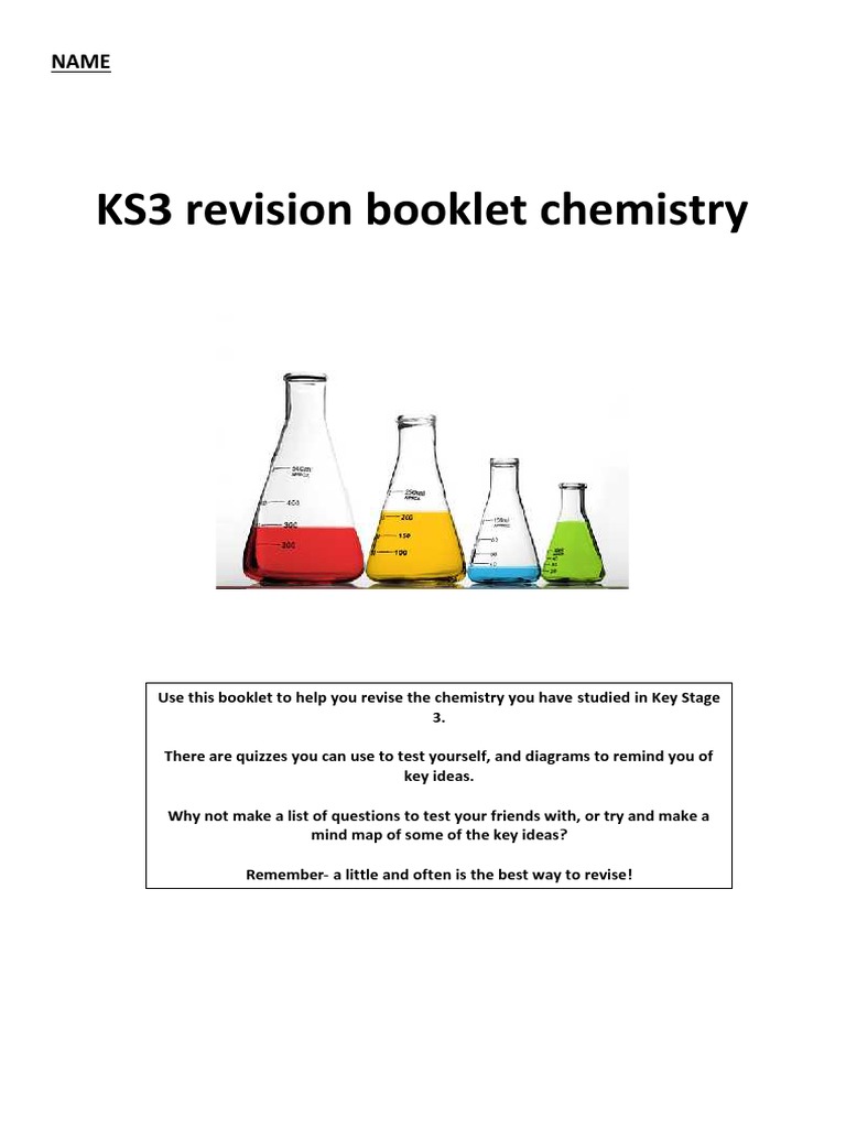 Y9 Chemistry Revision Booklet | Chemical Compounds | Rock (Geology)