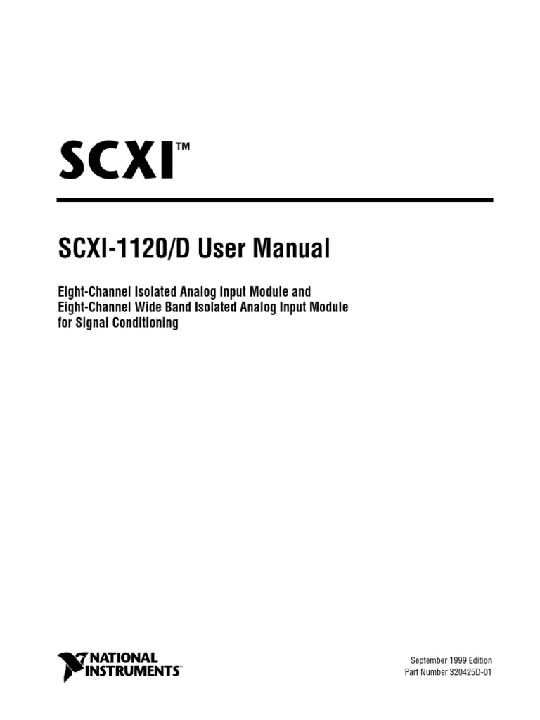 SCXI-1120/D User Manual | PDF | Device Driver | Software