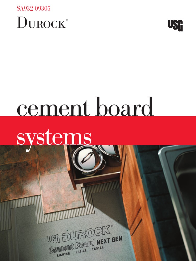 Durock Cement Board System Guide en SA932 | Framing (Construction ...