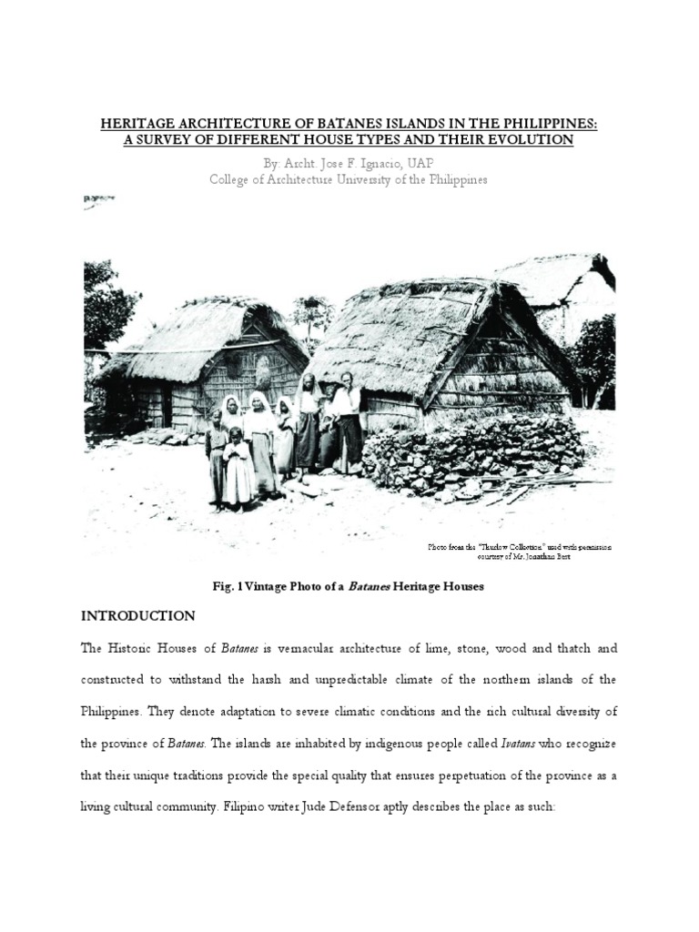Heritage Architecture (Ivatan House) | Masonry | Roof