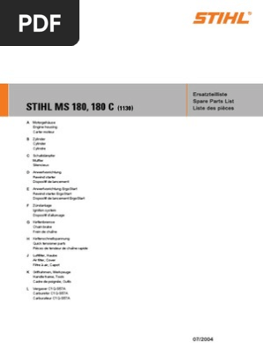 Stihl Ms 180 Parts Diagram