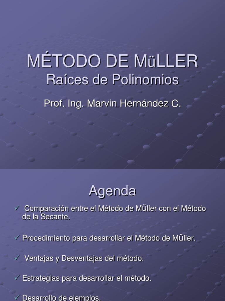 Metodo de Muller | PDF | Análisis | Funciones y mapeos