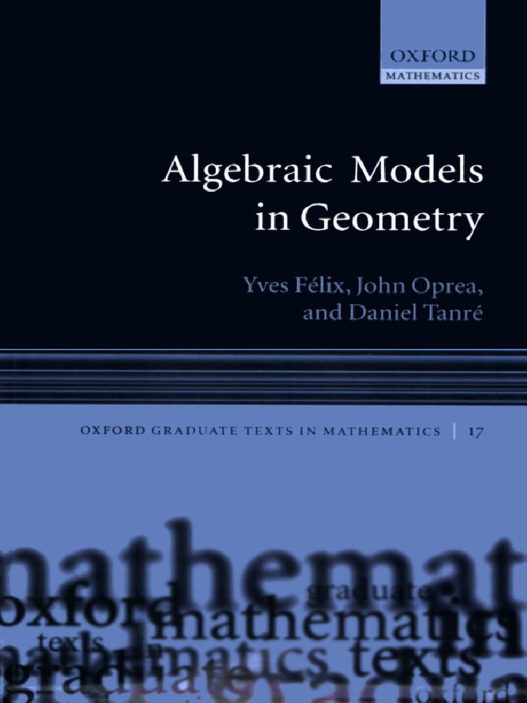 Algebraic Models in Geometry | PDF | Lie Groups | Lie Algebra