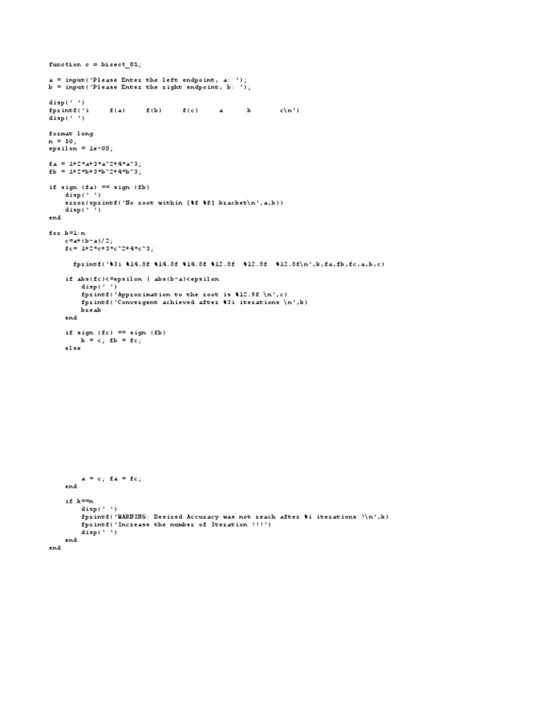 Bisection Codes Pdf Computer Engineering Source Code