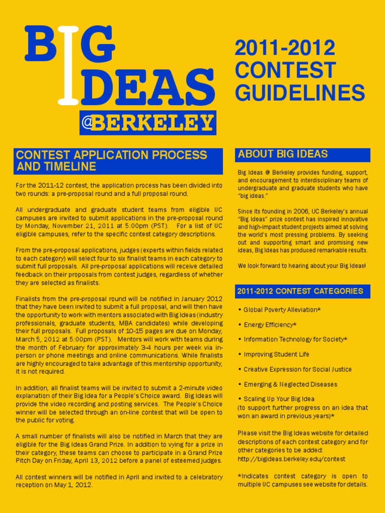 Big Ideas Guidelines | PDF | Mentorship | University Of California