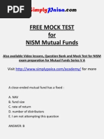 NISM V A Sample 500 Questions | PDF | Bonds (Finance) | Mutual Funds