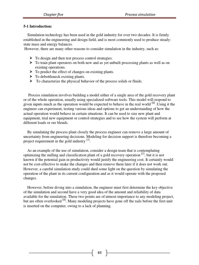 5-1 Introduction:: Chapter Five Process Simulation | PDF | Computer ...