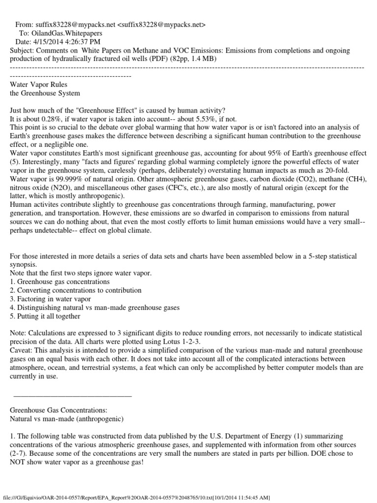 Epa HQ Oar 2014 0557 0075 | PDF | Greenhouse Gas | Greenhouse Effect