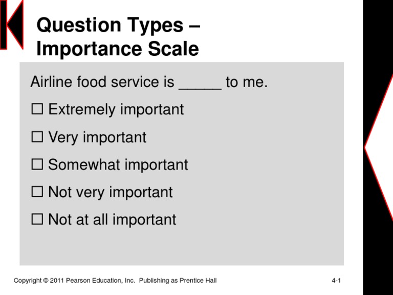 Question Types - Importance Scale | PDF | Career & Growth