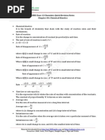 Formula Sheet of Chemical Kinetics | PDF | Reaction Rate | Process ...