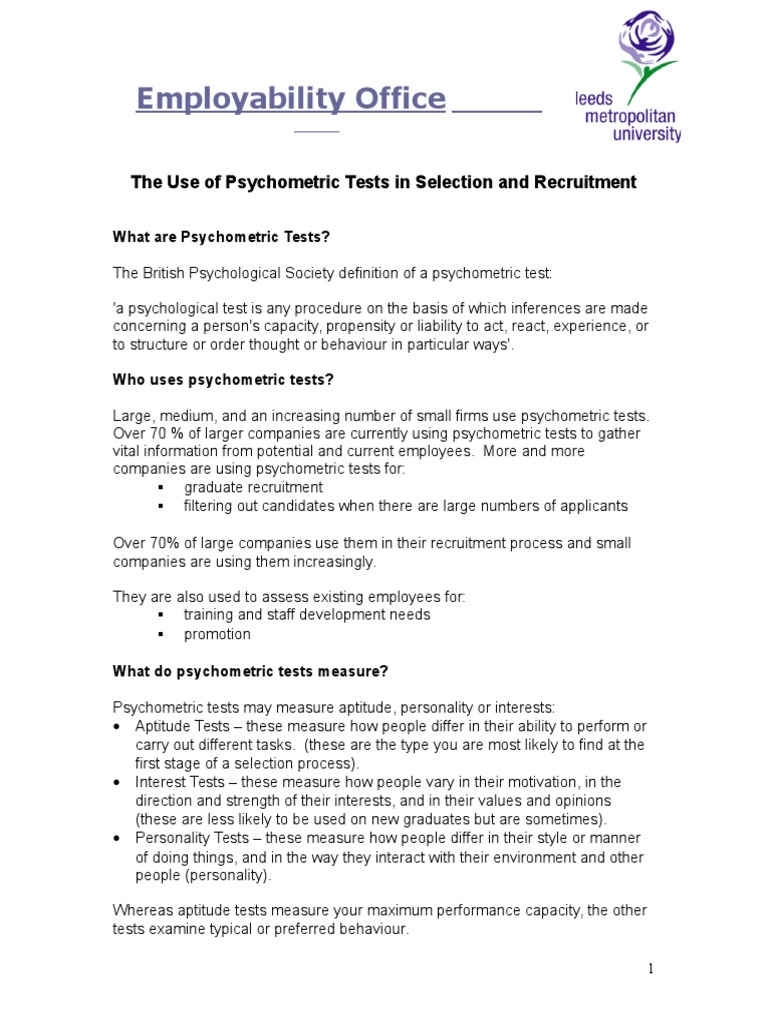 Pemahaman Tes Psikometrik Online | PDF | Psychometrics | Test (Assessment)