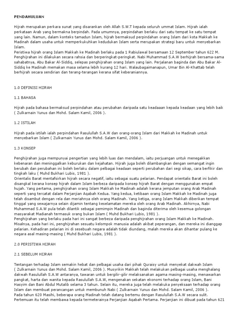 Pendahuluan Hijrah | PDF