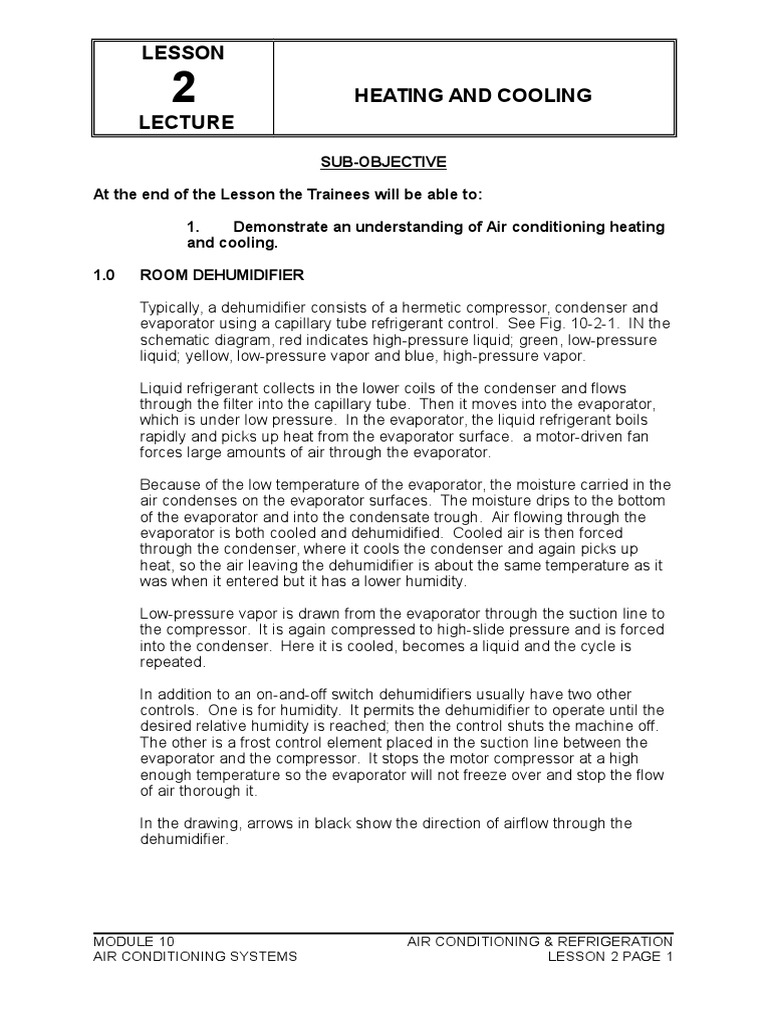 Lesson Heating and Cooling | PDF | Heat Pump | Air Conditioning