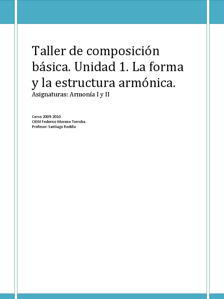 La Forma y La Estructura Armónica | PDF | Armonía | Acorde (Música)