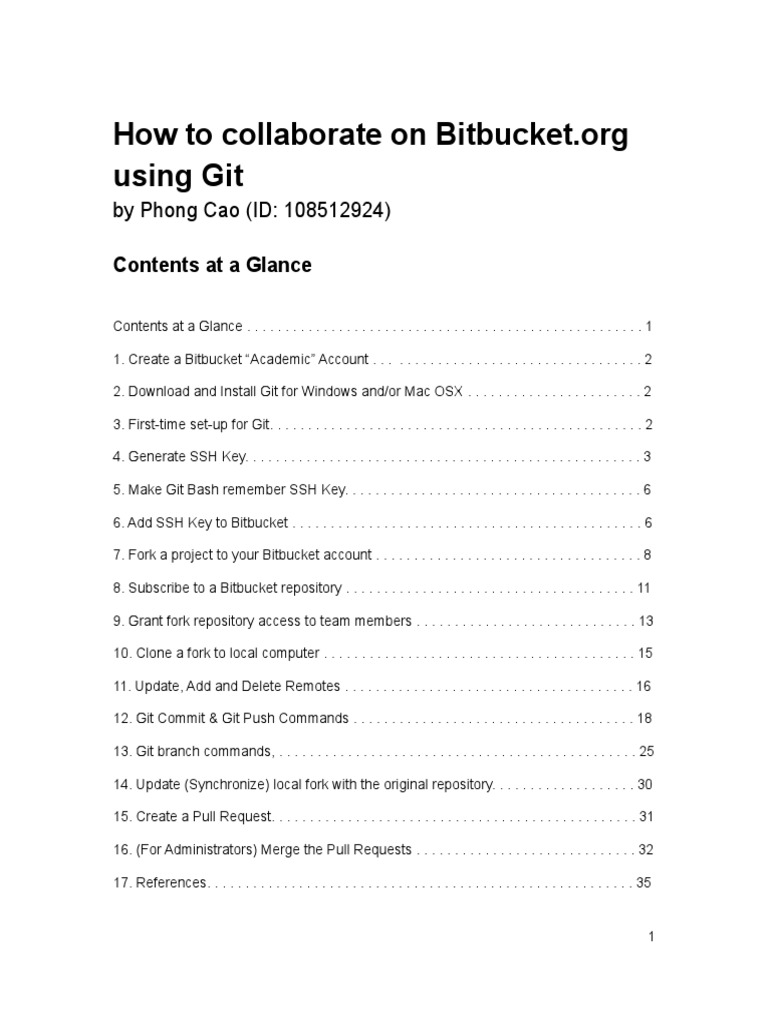 CSE-300 - Git and Bitbucket User Manual | PDF | Command Line Interface | Secure Shell