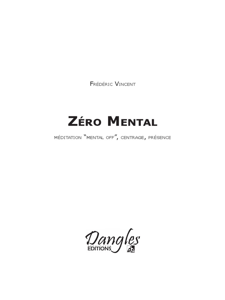 Zero Mental | PDF | Conscience | la perception
