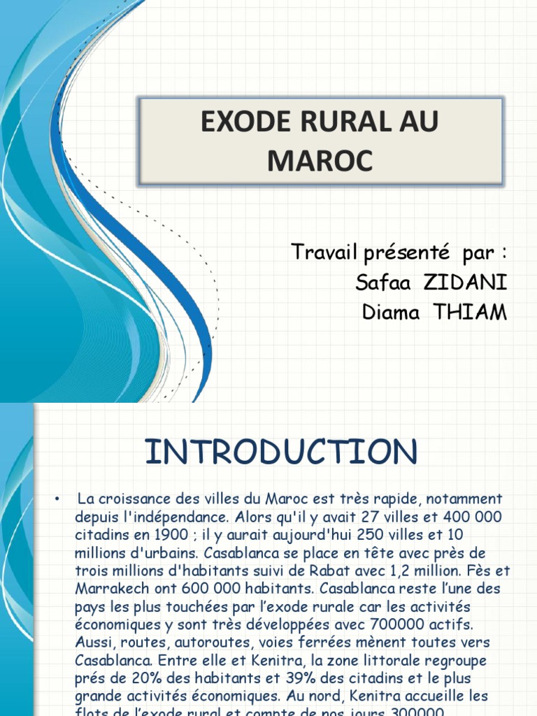 Exode Rural Au Maroc | PDF | Migration humaine | Zone rurale