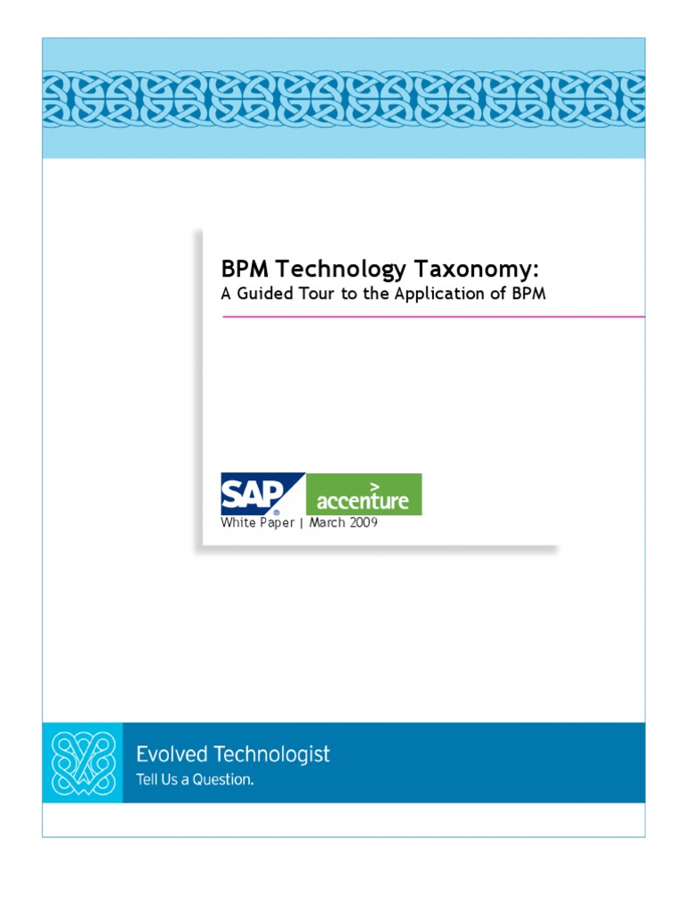 BPM Technology Taxonomy | PDF | Business Process Management | Business ...