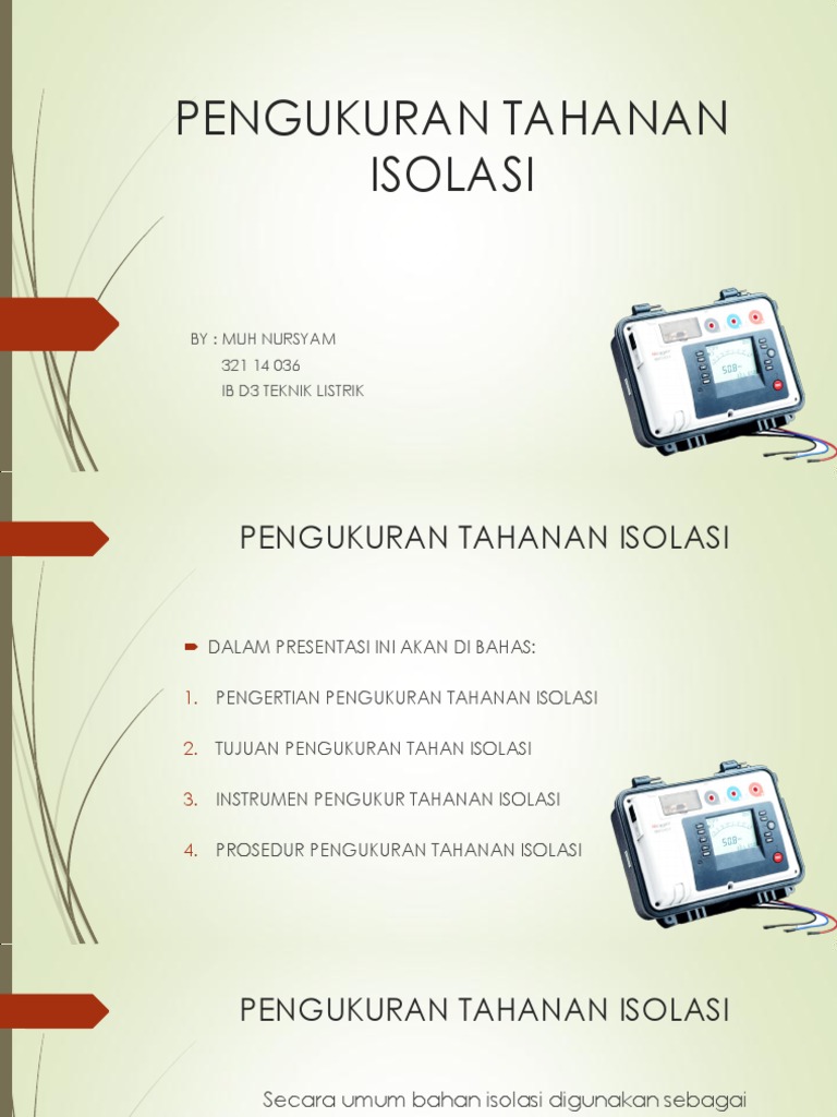 Pengukuran Tahanan Isolasi | PDF | Sains & Matematika