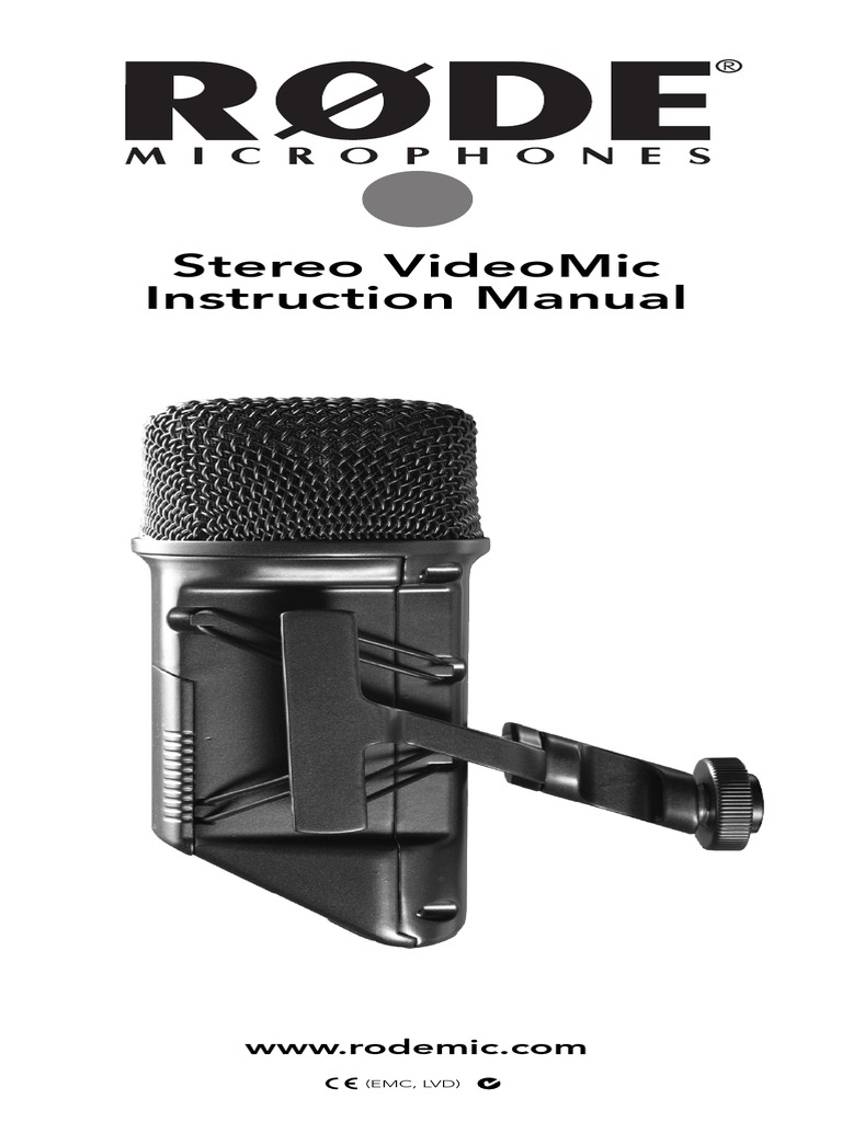 Stereo Videomic Instruction Manual: (Emc, LVD) | PDF | Microphone ...