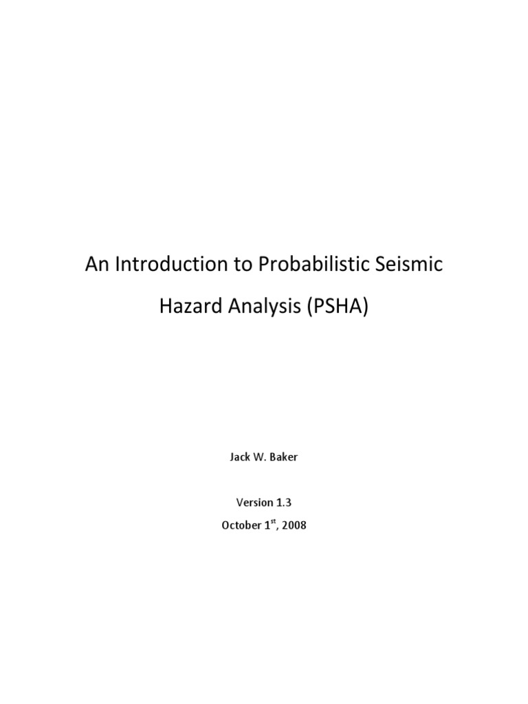 Baker (2008) Intro To PSHA v1 3 | PDF
