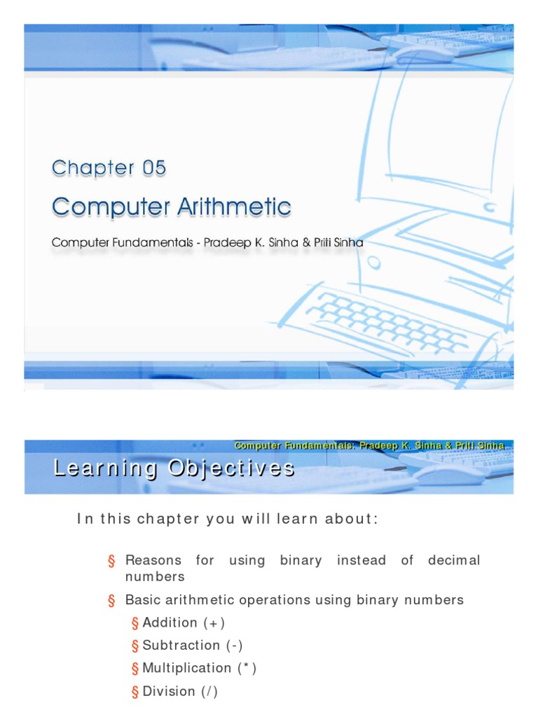 Chapter 05-Computer Arithmetic PDF | PDF | Division (Mathematics) | Subtraction