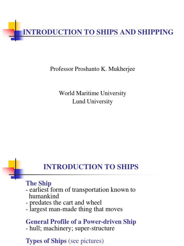 Introduction to Ships & Shipping | PDF | Ships | Navigation