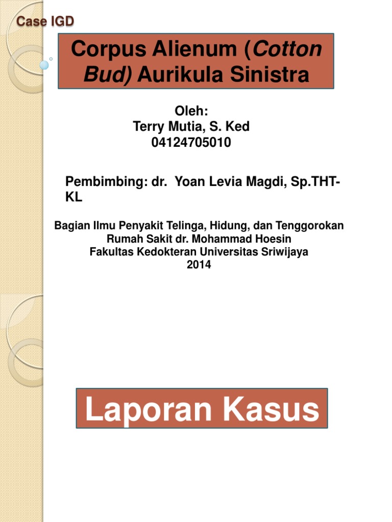 Case IGD Corpal Cotton Bud | PDF